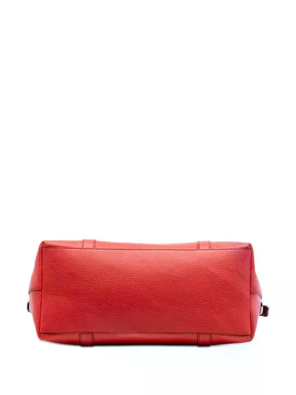 Gucci Leather Gg Charm Dome Satchel - Red