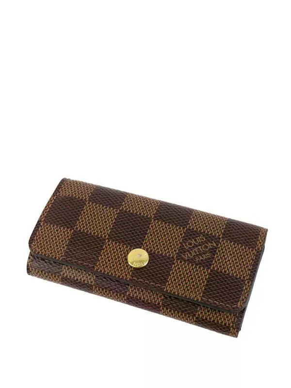 LOUIS VUITTON 2018 Damier Ebene Multicles 4 Key Holder - Brown
