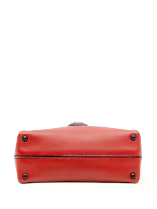 Bottega Veneta Mini Intrecciato Trimmed Piazza Satchel - Orange