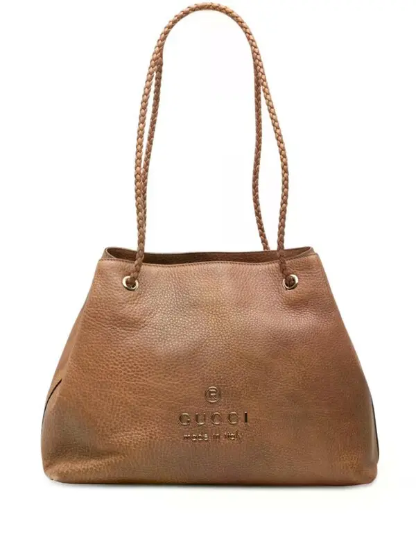 Gucci 2000-2015 Medium Leather Gifford Tote Bag - Brown