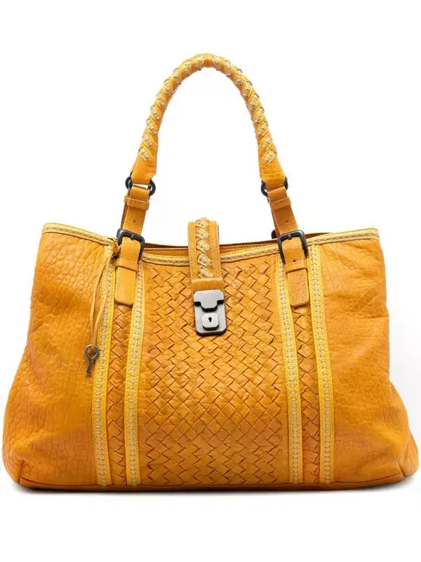 Bottega Veneta Medium Nappa Intrecciato Punto Roma Tote Bag - Yellow