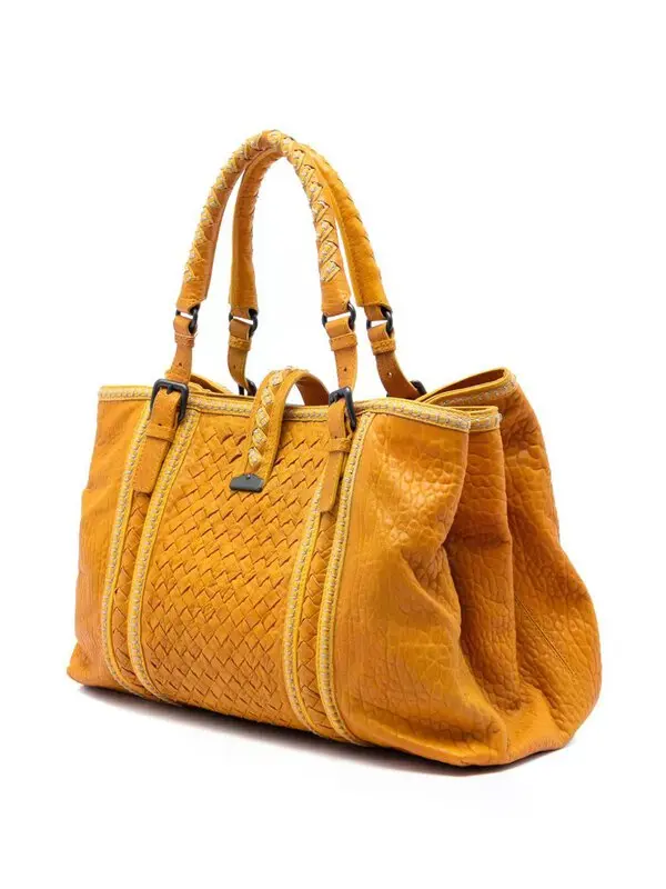 Bottega Veneta Medium Nappa Intrecciato Punto Roma Tote Bag - Yellow