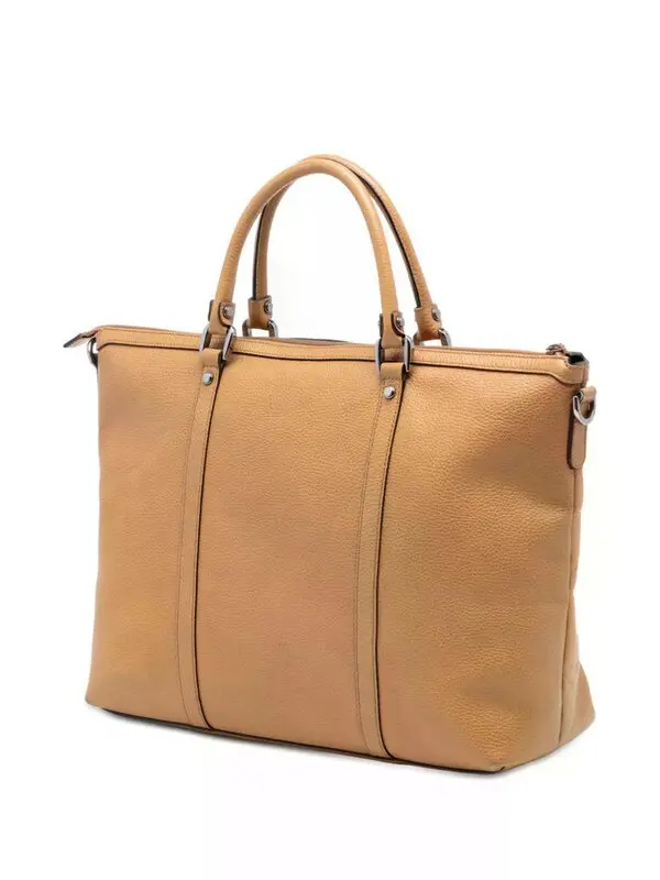 Gucci Leather Gg Charm Satchel - Brown