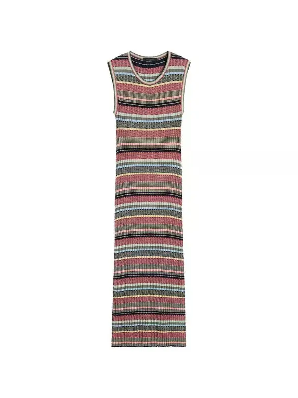 Max Mara Striped Midi Dress - Pink