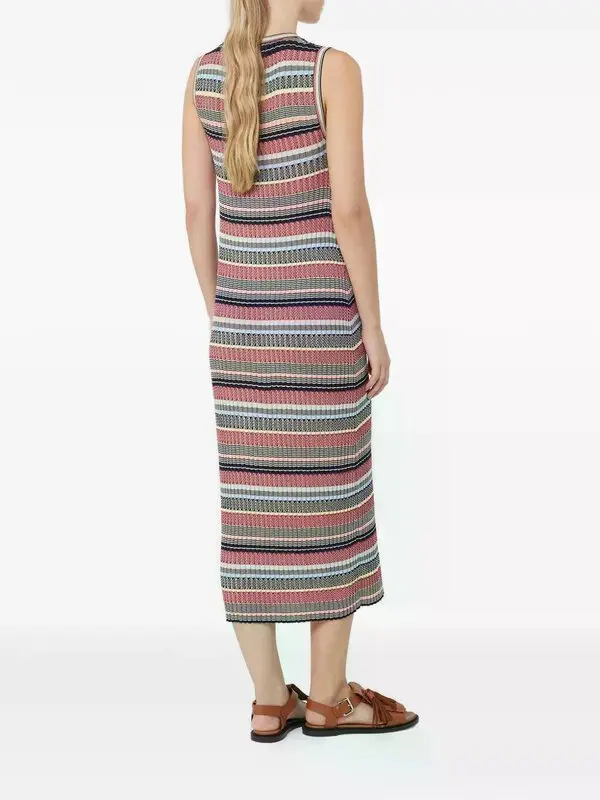 Max Mara Striped Midi Dress - Pink