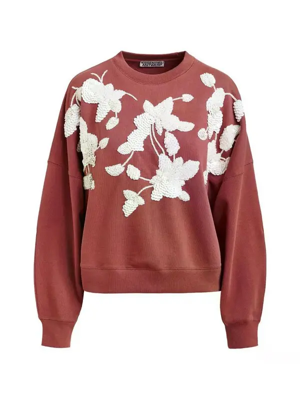 Essentiel Antwerp Embroidered Sweatshirt - Red