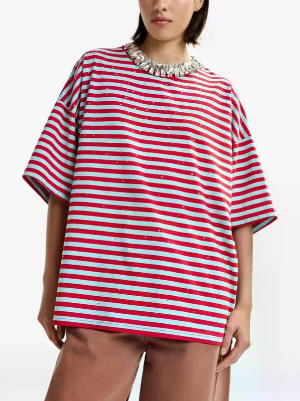 Essentiel Antwerp Joste Striped T-shirt - Red