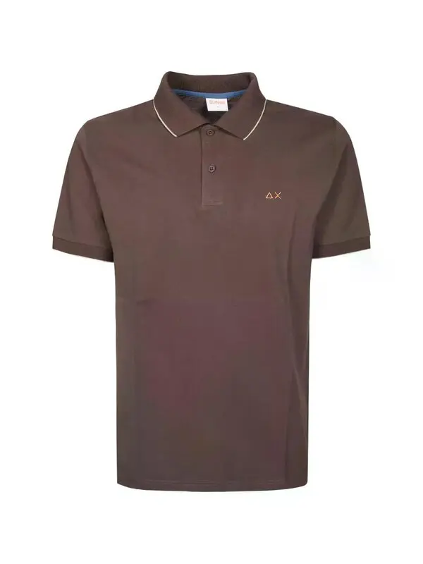 SUN 68 Contrast-trim Polo Shirt