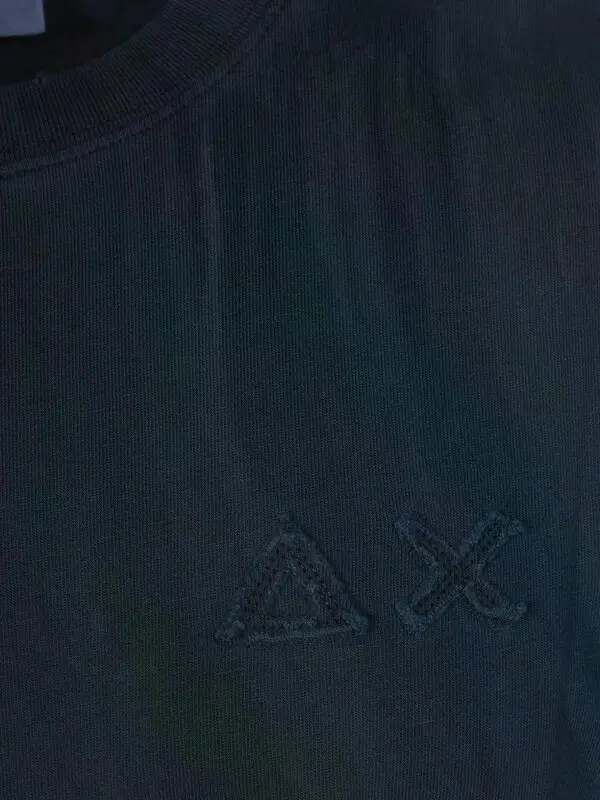 SUN 68 Logo-embroidered T-shirt - Blue