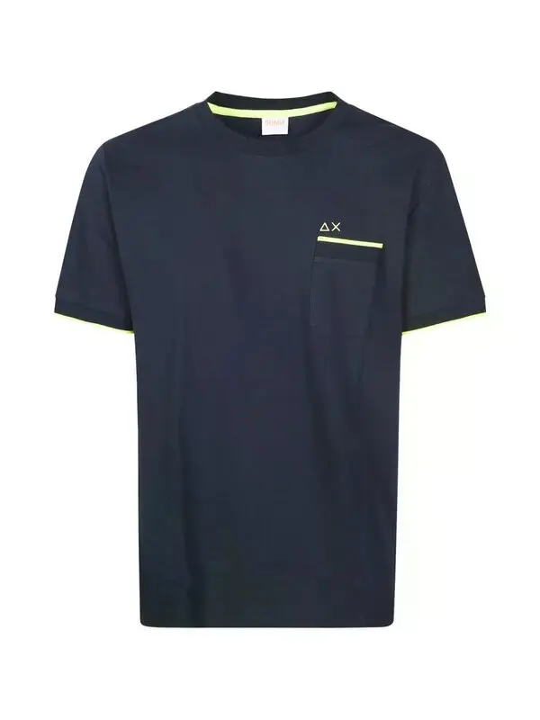 SUN 68 Cotton Piqué T-shirt - Blue