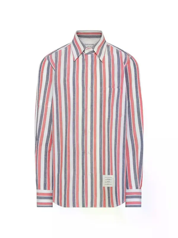 Thom Browne Madras Striped Shirt - White