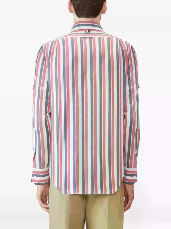 Thom Browne Madras Striped Shirt - White