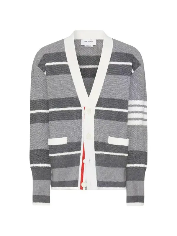 Thom Browne Seed Stitch 4-bar Cardigan