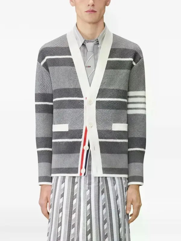 Thom Browne Seed Stitch 4-bar Cardigan