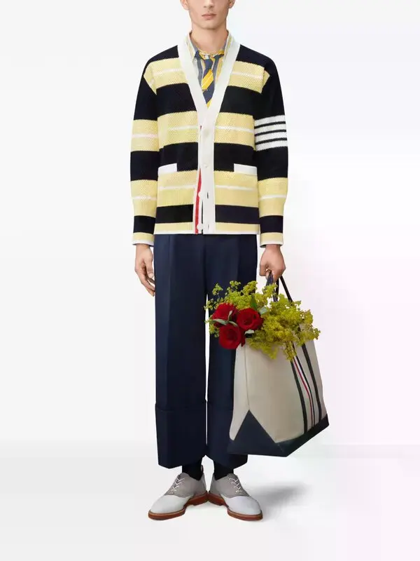 Thom Browne Seed Stitch 4-bar Cardigan