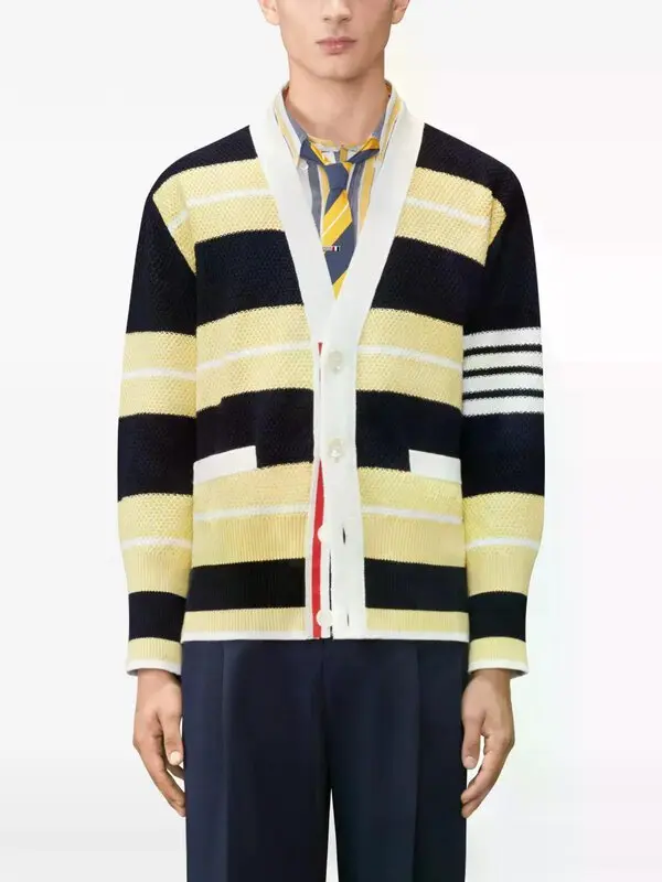 Thom Browne Seed Stitch 4-bar Cardigan
