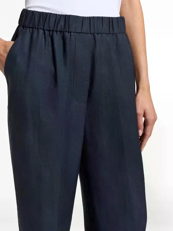 Peserico Elasticated Waist Trousers With Turn-up Hems