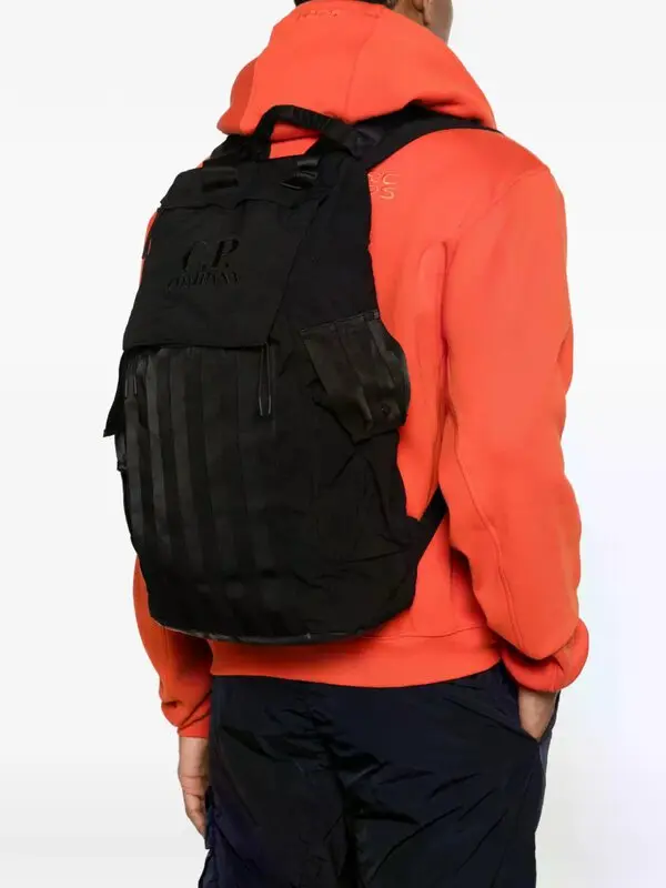 C.P. COMPANY Plain Paper Touch Mixed Backpack - Black
