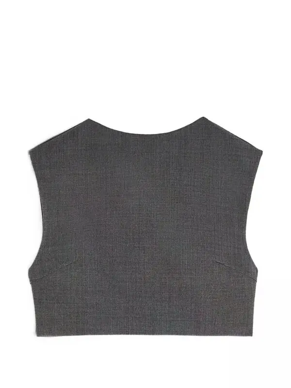 JIL SANDER Twill Crop Top