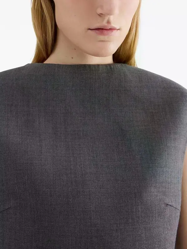 JIL SANDER Twill Crop Top