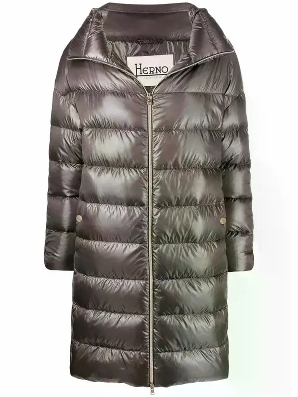 Herno Down-feather Mid-length Coat - Grey