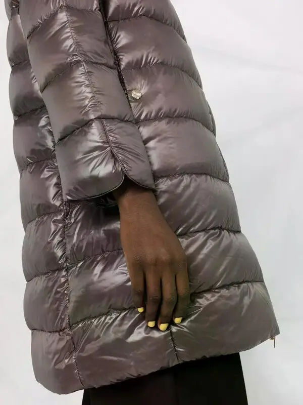 Herno Down-feather Mid-length Coat - Grey