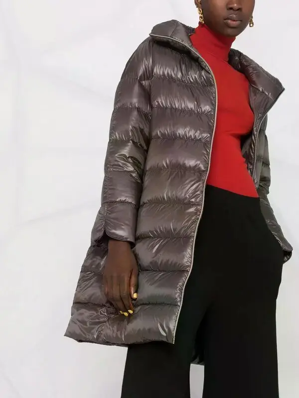 Herno Down-feather Mid-length Coat - Grey