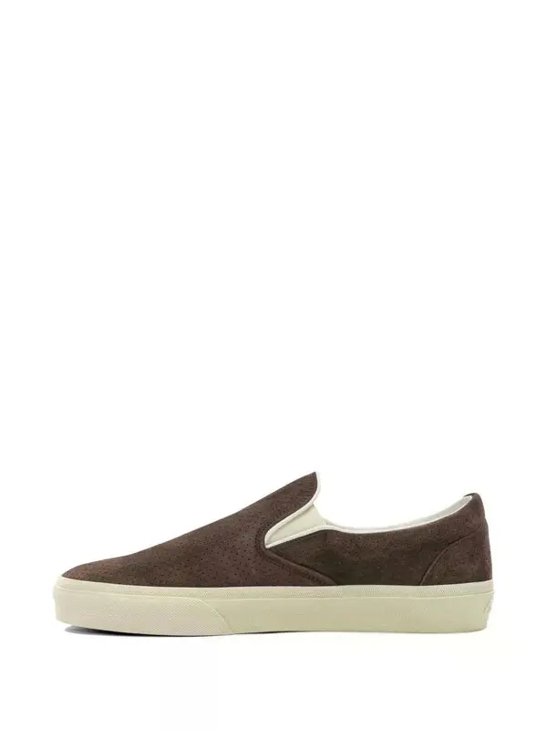 TOM FORD Round-toe Slip-on Sneakers - Brown