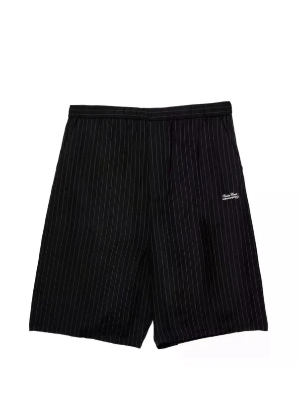 Undercover Pinstriped Logo Shorts - Black