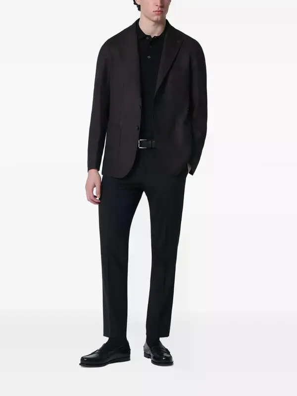Tagliatore Single-breasted Wool Blazer - Brown