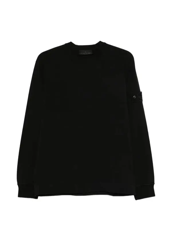 Stone Island Long-sleeved Logo-patch Sweatshirt