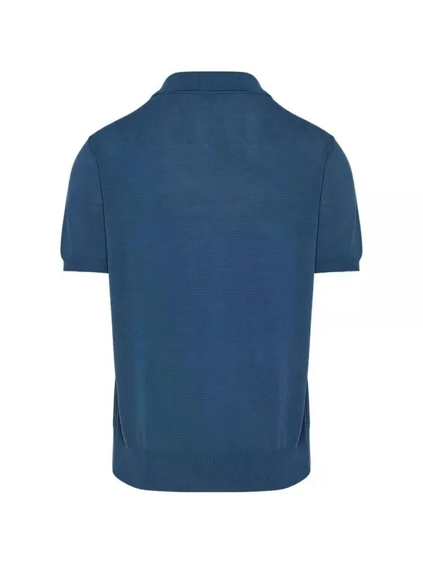 Canali Zip Short-sleeve Polo Shirt