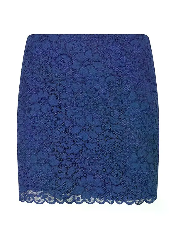 GIANLUCA CAPANNOLO Lace-trim Skirt - Blue