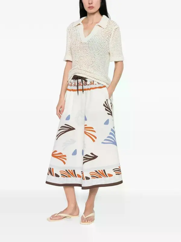 Herno Patterned A-line Midi Skirt