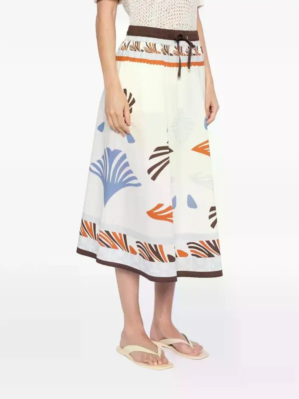 Herno Patterned A-line Midi Skirt