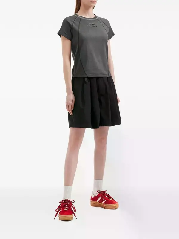 FINGERCROXX Belted Pleated Shorts - Black
