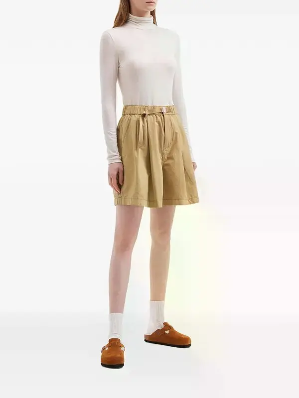 FINGERCROXX Pleated Belted Shorts - Neutrals