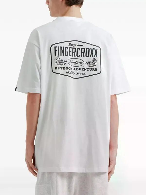 FINGERCROXX Logo-print T-shirt - White