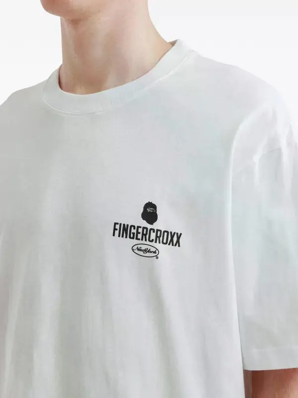 FINGERCROXX Logo-print T-shirt - White
