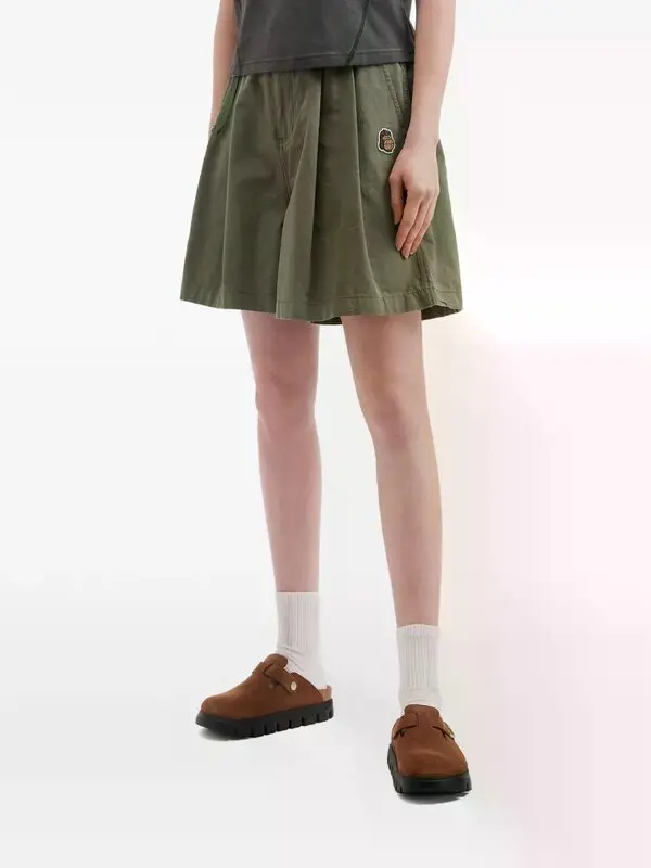 FINGERCROXX Belted Pleated Shorts - Green