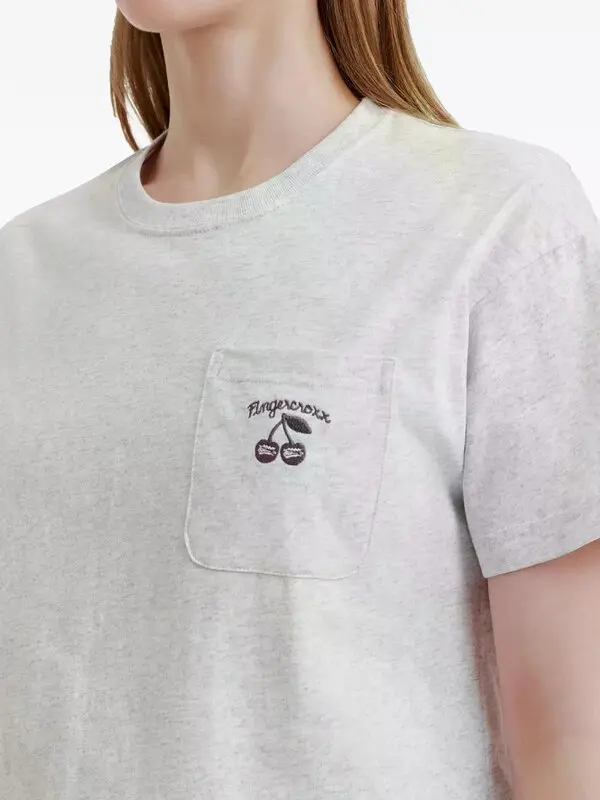 FINGERCROXX Chest-pocket T-shirt - Grey