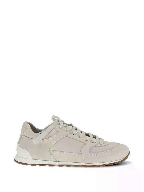 Brunello Cucinelli Lace-up Panelled Sneakers - Neutrals