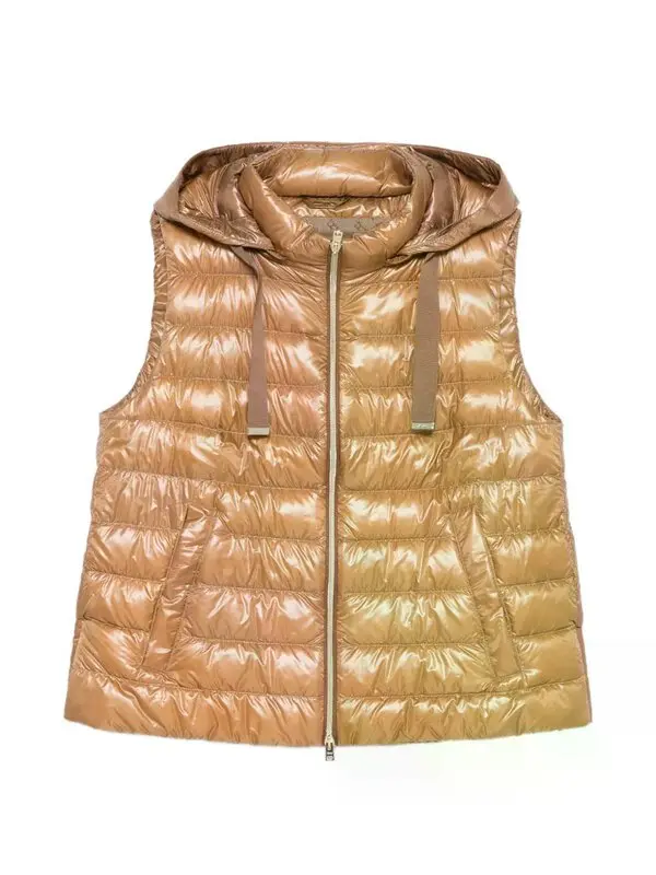 Herno Quilted Waistcoat With Drawstring Collar