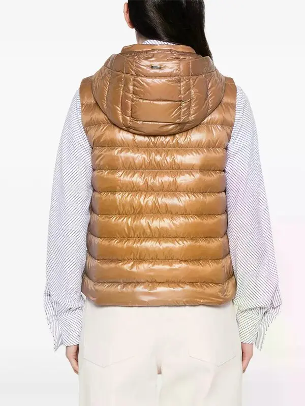 Herno Quilted Waistcoat With Drawstring Collar