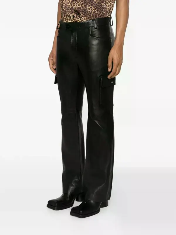 ERNEST W. BAKER Pocket Leather Trousers