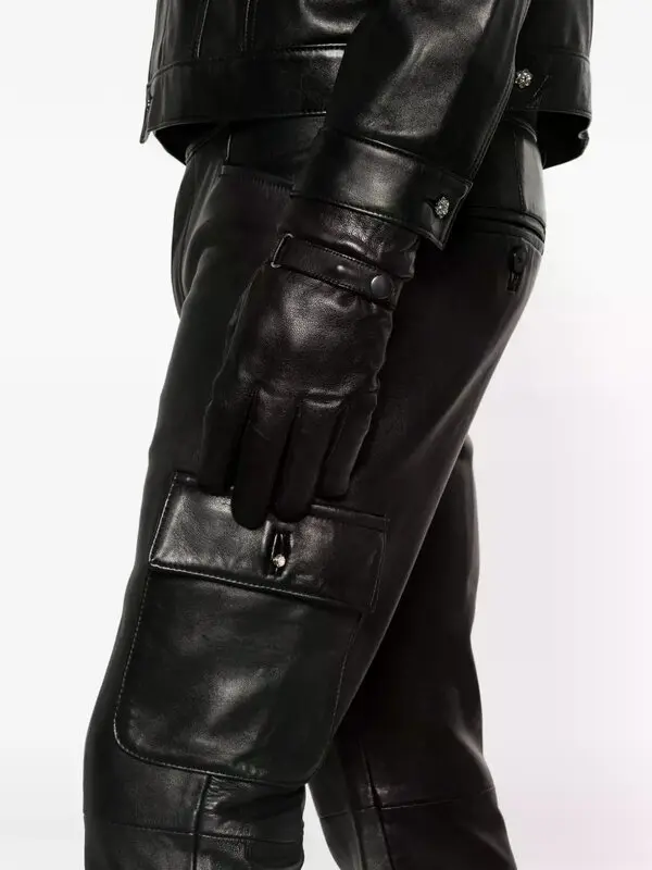 ERNEST W. BAKER Pocket Leather Trousers