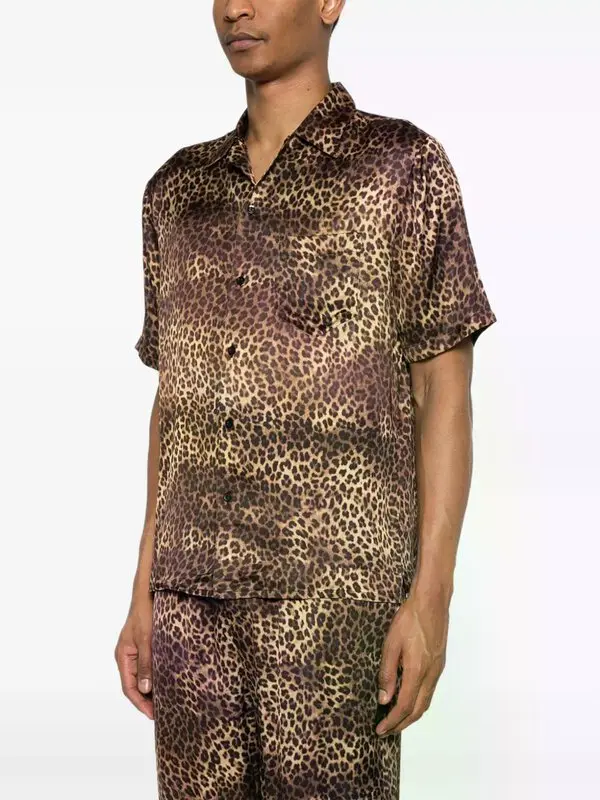 ERNEST W. BAKER Animal-print Short-sleeve Shirt