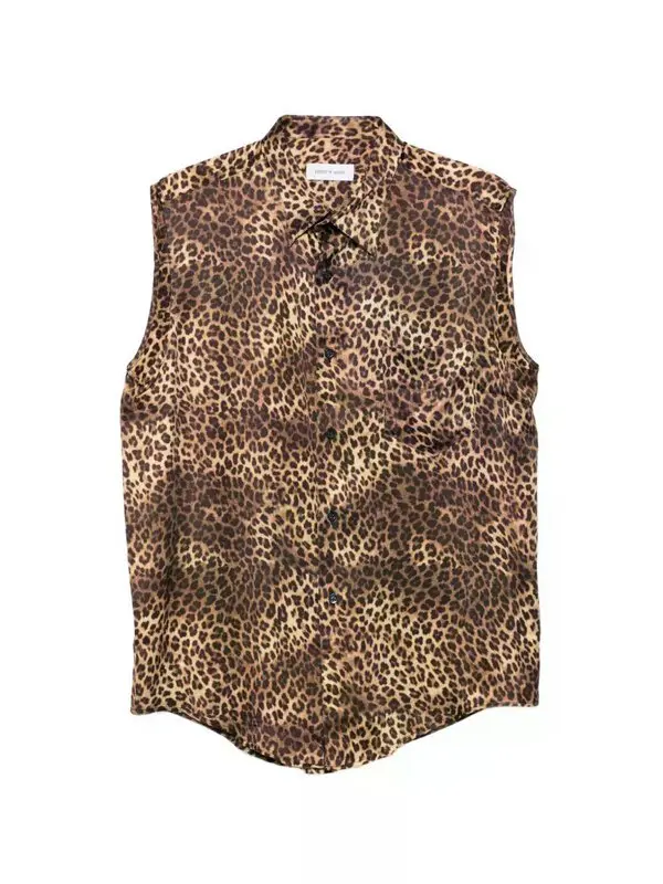 ERNEST W. BAKER Leopard-print Pocket Shirt