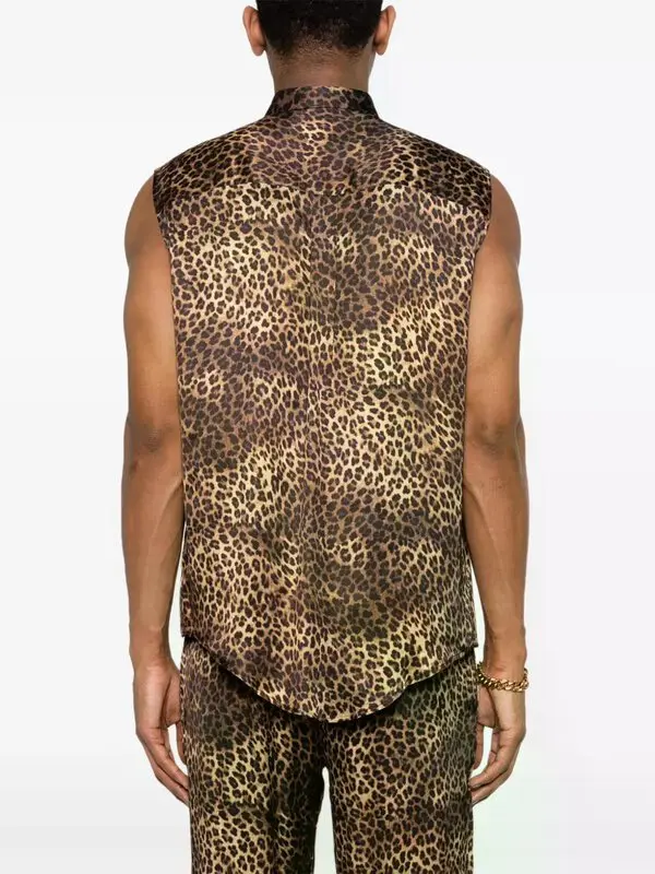 ERNEST W. BAKER Leopard-print Pocket Shirt