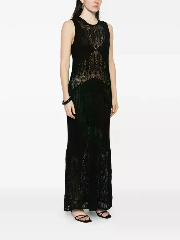 Liu Jo Long Openwork Knit Dress